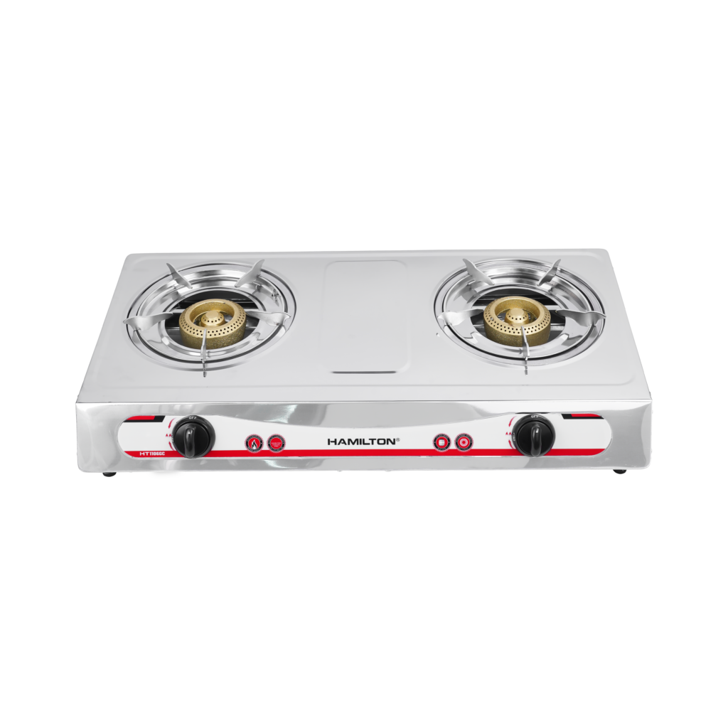 Stainless Steel Gas Stove 2 Burner - HT1106GC - Hamilton